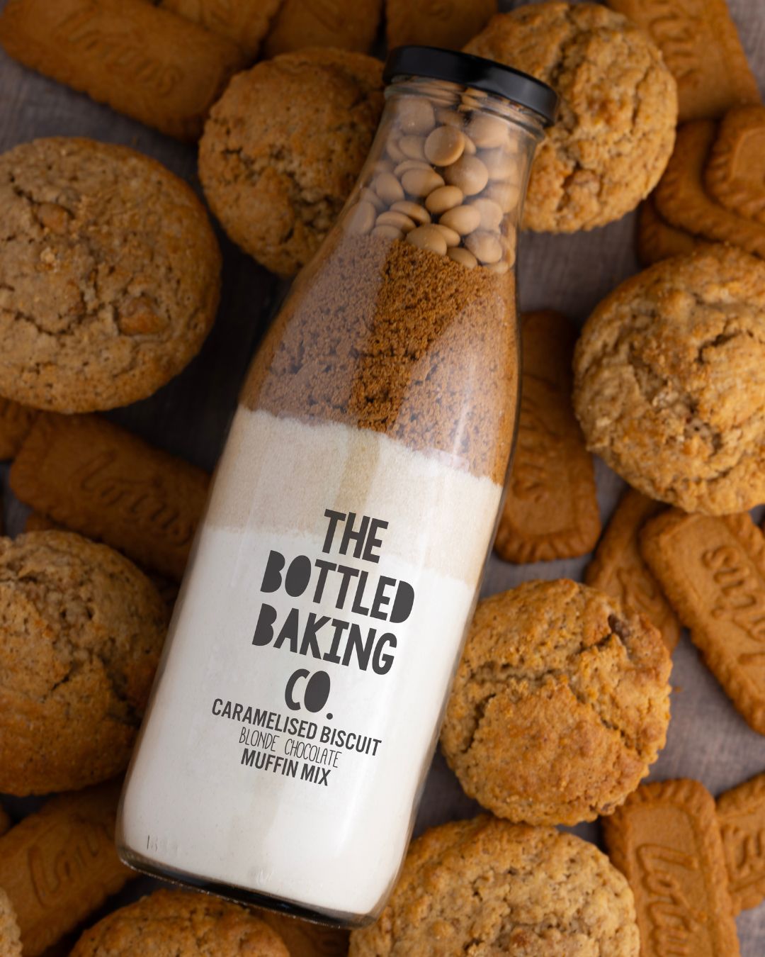 Caramelised Biscuit & Blonde Chocolate Muffin - 750ml – Bottled Baking Co
